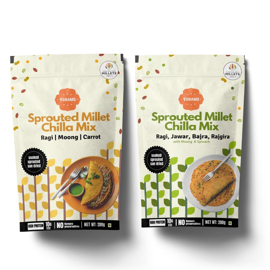 Sprouted Millet Chilla Mix Combo – 9GRAMS